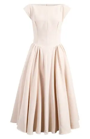 house of cb COUNTESS ドレス　wind chime House Of Cb Debutante Open Back Satin Midi Dress In Wind Chime